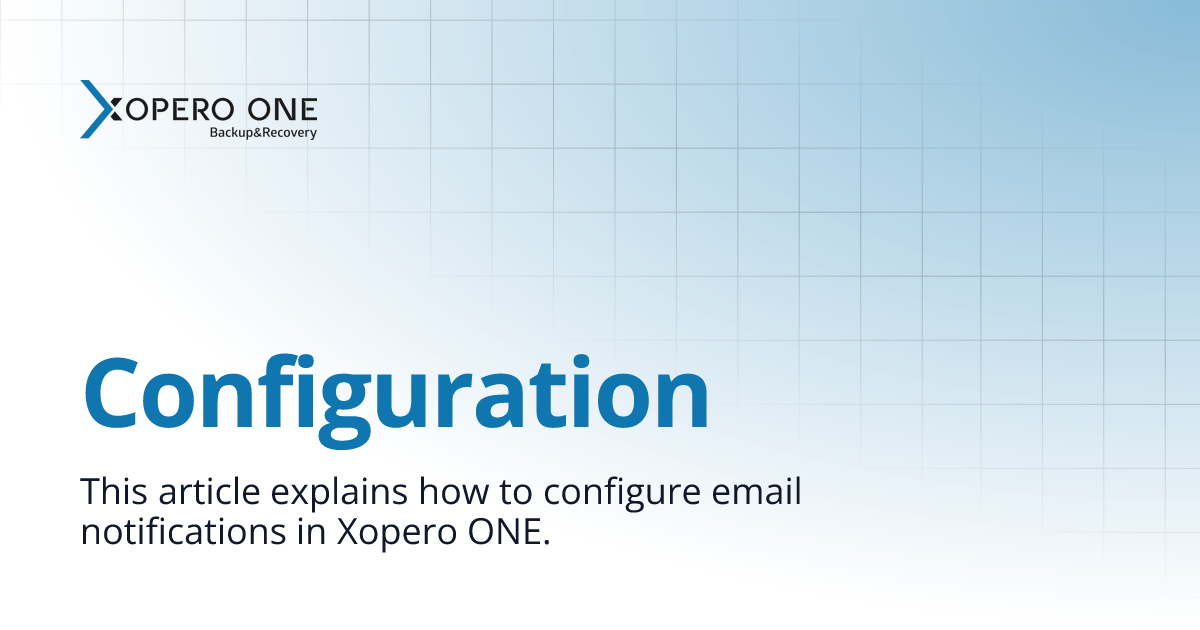 Configuration | Xopero ONE Knowledge Base