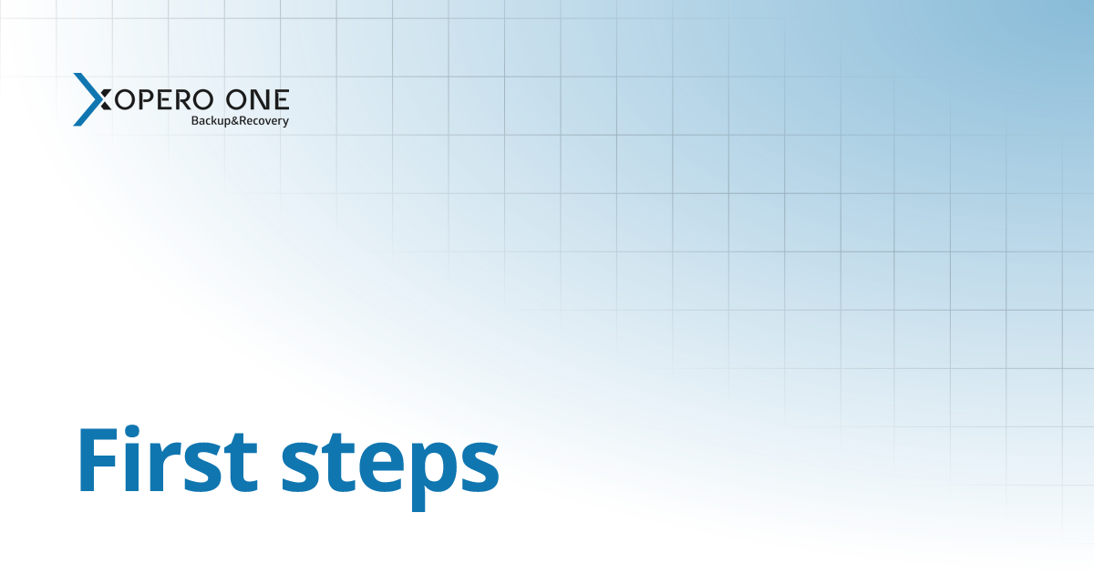 First steps | Xopero ONE Knowledge Base