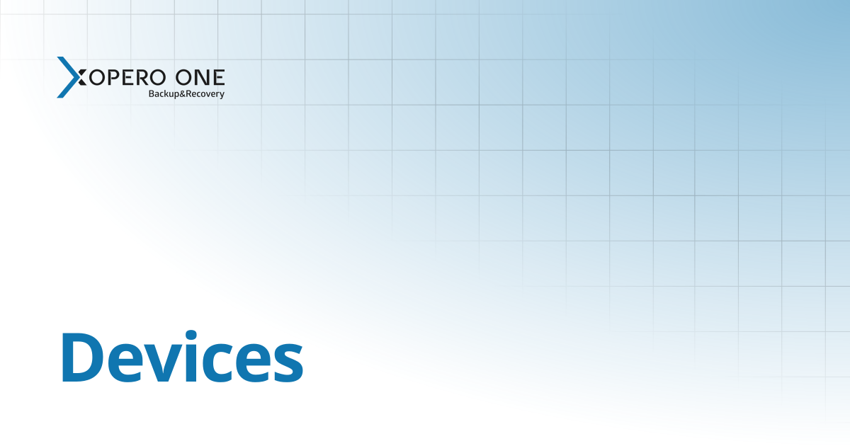Devices Xopero ONE Knowledge Base