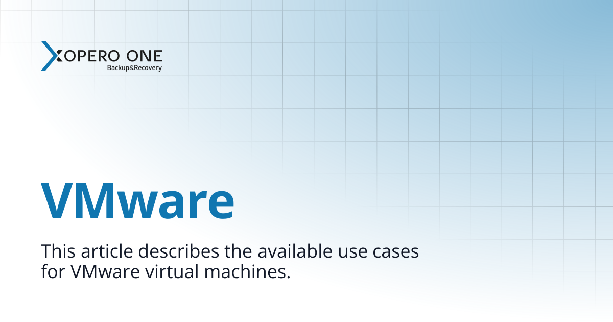 VMware | Xopero ONE Knowledge Base